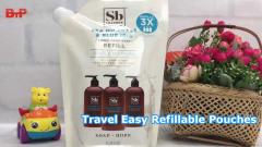 Portable Refillable Squeeze Pouches for Travel
