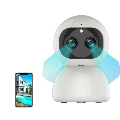 Cina Inseguimento domestico di umanoide della videocamera di sicurezza della lente di Smart WIFI dell'allarme doppio di voce in vendita