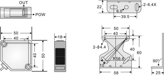 Infrared Reflective Photocell Sensor with 7m Detection Range Used for Door Safety