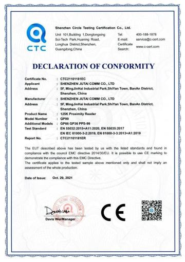 125kHz Middle Range Em Proximity Reader for Car Parking with Em Cards