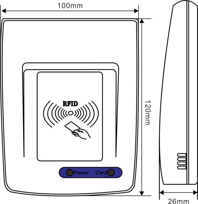 UHF Cards Access Control RFID Card Writer with Wiegand Output