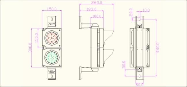 100mm Parking Traffic Light High Flux Traffic Indicator Used for Parking Entrance