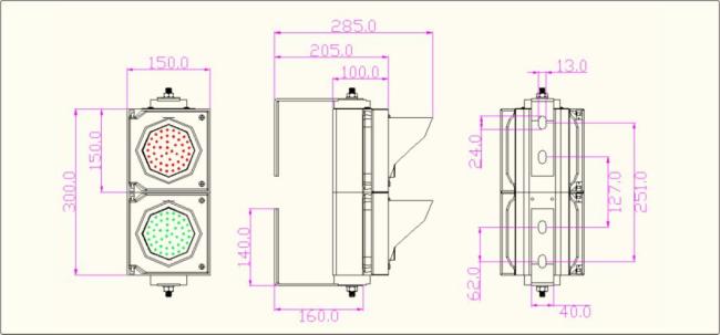 100mm Parking Traffic Light High Flux Traffic Indicator Used for Parking Entrance