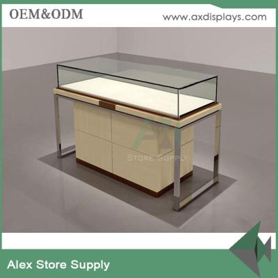 China manufacturer diamond display cabinet design glass counter for jewellery shop for sale