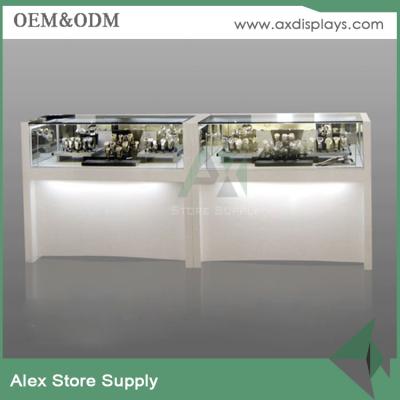 China Glass display cabinet watch& jewelry wooden furniture watch showcase display for sale