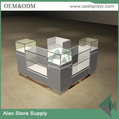 China Watches kiosk glass display factory sale watch shop mall unit display showcase design showroom for sale