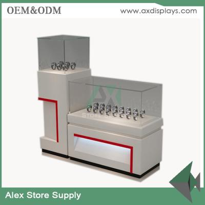 China Watch store display showcase counter design images glass display MDF  cabinet for sale
