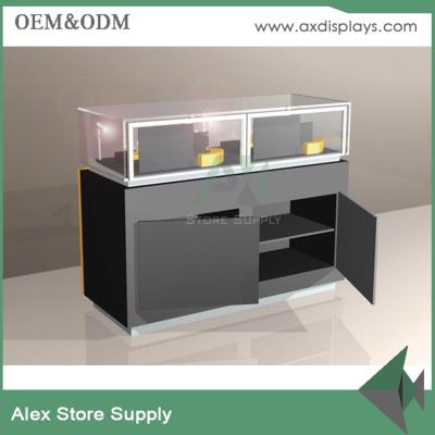 China Glass display cabinet  for cell phone counter  mobile phone accessories showcase display in shopping mall for sale