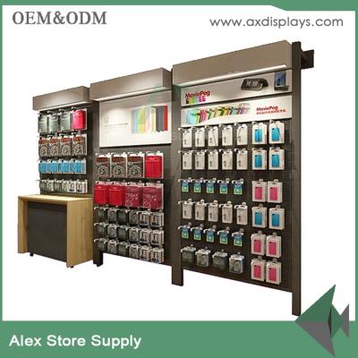 China Electronic mobile phone case display rack cell phone accessory display shelf rack for shop for sale
