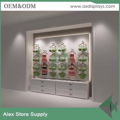 China Women clothes display showcase wood display clothes shop furniture design MDF China supplier for sale