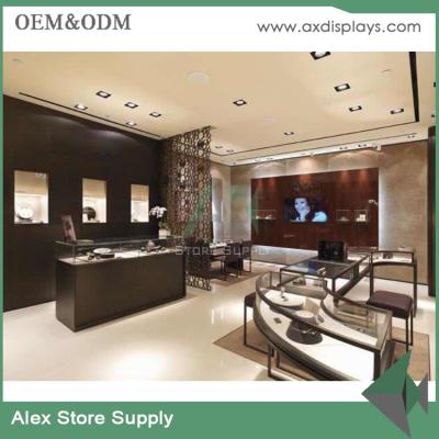 China Jewelry shop decoration jewelry shop interior display showcase jewelry metal classic style for sale