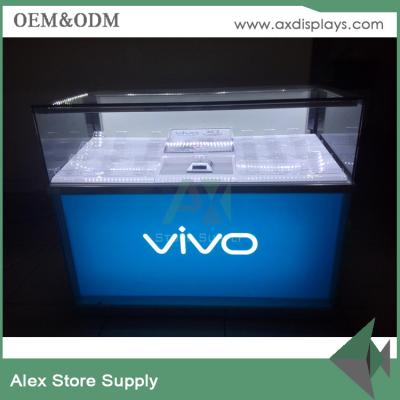 China MDF android cell phone counter display showcase design for sale VIVO mobile counter for sale
