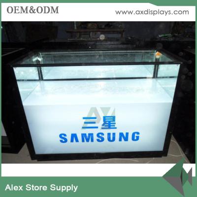 China SAMSUNG MDF glass mobile counter design mobile accessories counter display showcase for sale