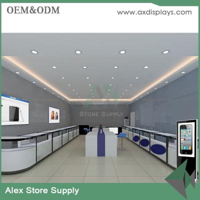 China Mobile counter design furniture mobile shop electronic furniture mobile phone shop decoration for sale