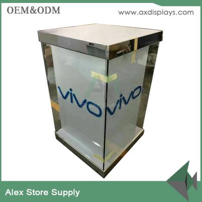 China OPPO mobile display stand customized shop showcase design for shop decoration for sale