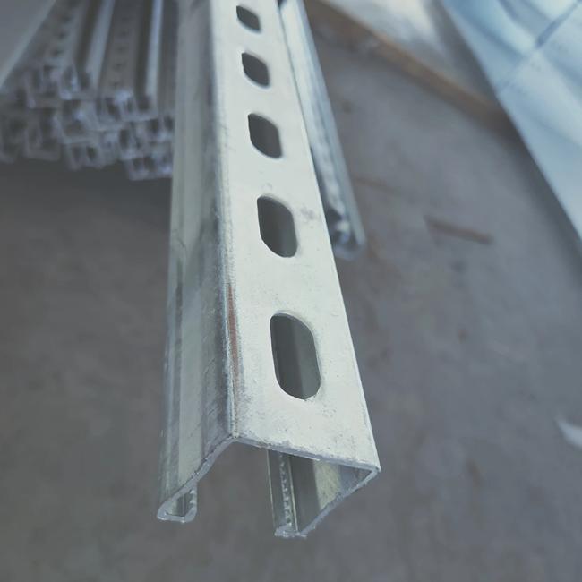 Galvanized C-Shaped Steel used in seismic bracket application