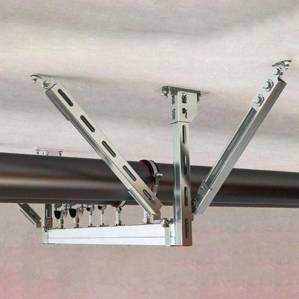 Quality Corrosion Resistance Seismic Bracing Pipe Supports Galvanized With Bolted for sale