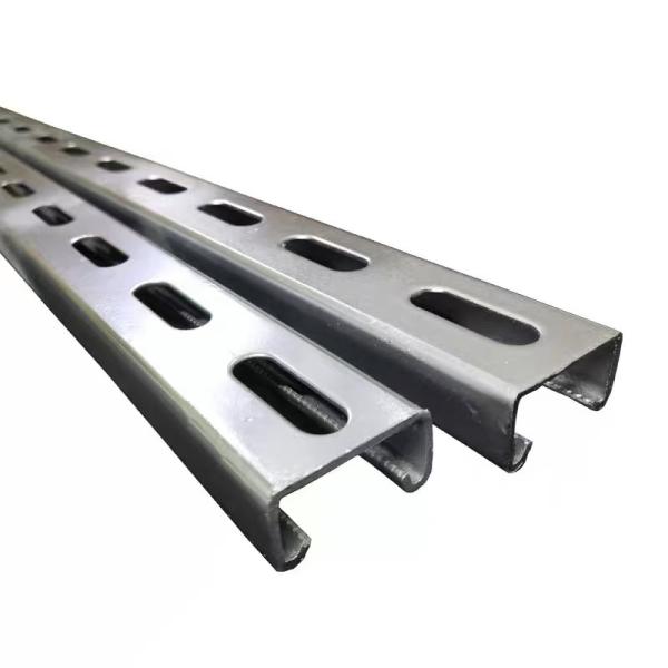 Quality Fire Resistant C Shaped Steel Galvanised Slotted Channel For Industrial Constructions for sale