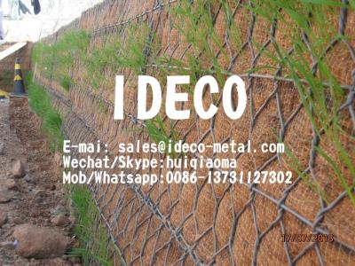 Китай 100mmx80mm Gabion Rolls, шестиугольная ячеистая сеть (275G/M2 гальванизированные горяч-ПОГРУЖЕНИЕМ) продается