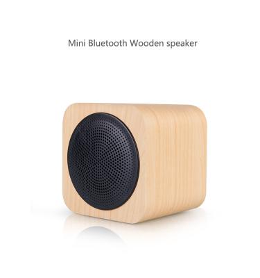 China 2017 new wooden bluetooth speaker,portable super bass mono stereo speaker with microphone, mini fashion wireless speaker for sale