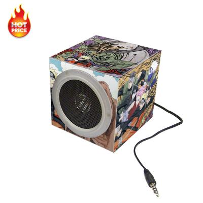 China Customized Shape and Logo Promotional Paper Speaker, 3.5mm audio jack phone speaker for kids Christmas gift for sale