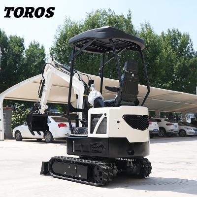 Cina 19KW Toros mini escavatore idraulico 1,5 tonnellate mini escavatore per uso domestico in vendita