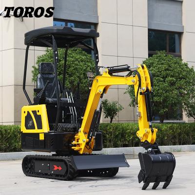 Cina 19KW Toros mini escavatore idraulico 1,5 tonnellate mini escavatore per uso domestico in vendita