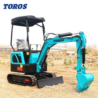 Cina 19KW Toros mini escavatore idraulico 1,5 tonnellate mini escavatore per uso domestico in vendita