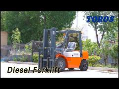 Small Diesel Forklift Truck 6M Height Easy Maneuver With Solid Tire