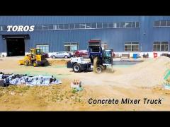 Cylindrical Drum Concrete Mixer Truck Self Loading High Efficiency
