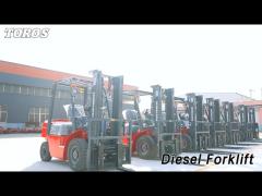 Warehouse Diesel Forklift Truck 2500kg Capacity Power Steering Heavy Duty