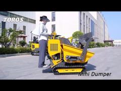 Gasoline Mini Dumper Truck 20 Tons Small Turning Radius Self Loading