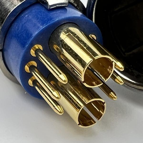 Electrical 2 Coaxial Push Pull Cable Connectors 4 Pin For Military Communications