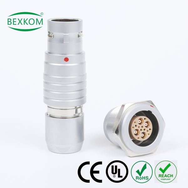 Quality Metal shell brass chrome plated EMC shielding Waterproof high end use push pull for sale