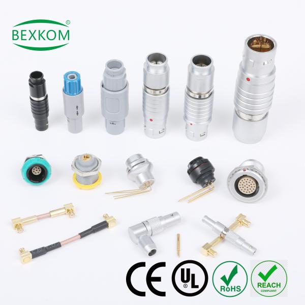 Quality BEXKOM Push pull circular connectors 2~48pins EMC shielding IP50 to IP68 waterproof size 00 to size 4 with cable assembly for sale