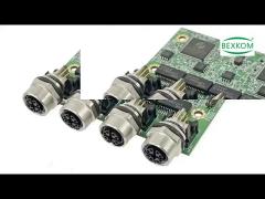 Αδιάβροχοι συνδετήρες ισχύος M23 12 Pin 23mm EMC προστασία IP67 4-9 Επικοινωνία