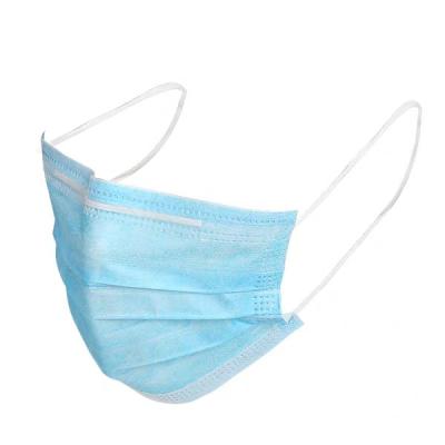 China Volwassen Earloop-Blauw het Gezichtsmasker van de Kleuren Beschikbaar 3 Vouw van het Gezichtsmasker Te koop