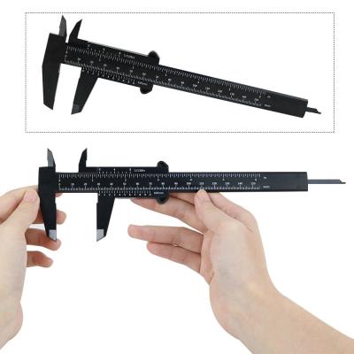 Cina 0-150 mm Lineo di misura doppio piede pinza Vernier in plastica in vendita