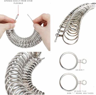Cina US taglia 1-13 Gioielleria Strumenti per la realizzazione di gioielli Finger Sizers Kit di 27 pezzi in vendita
