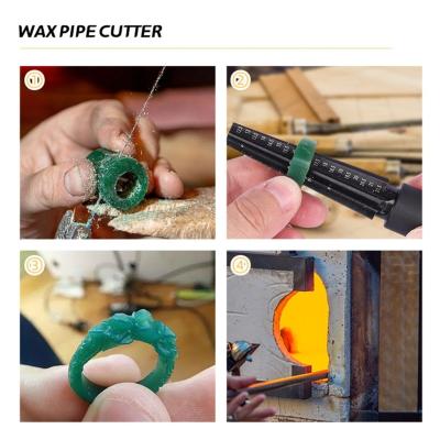 Cina Cera Ring Filer Cutter intaglio di plastica e in acciaio inossidabile Finger Stick Ruler in vendita