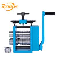 China Manual Jewelry Rolling Mill Machine 3 Roller Press Half Round 7.5-10mm Circle 4.5-7mm Thickness 0.1-7mm for sale