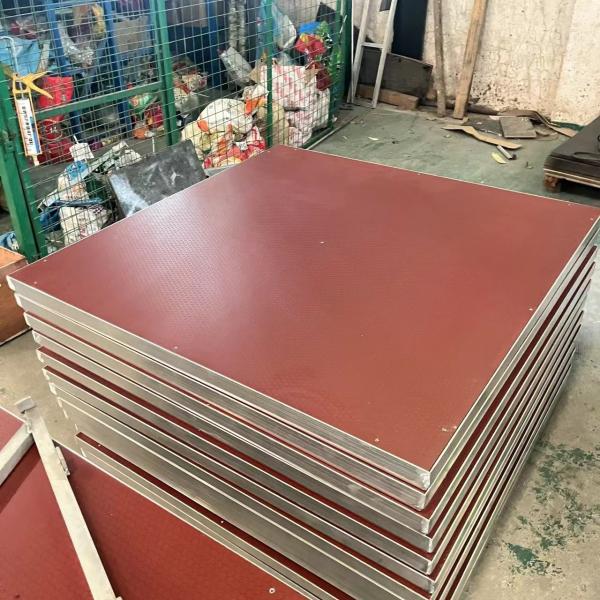 Quality Adjustable Portable Stage Platform Modular System Square Red Finish Aluminum for sale