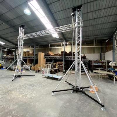 China Black Silver Aluminum Lighting Truss Customized Foldable Portable Square Aluminum Truss for sale