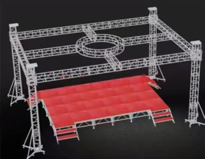 China Custom Circle Truss Lighting , Silver 6082-T6 Aluminum Truss Lighting for sale