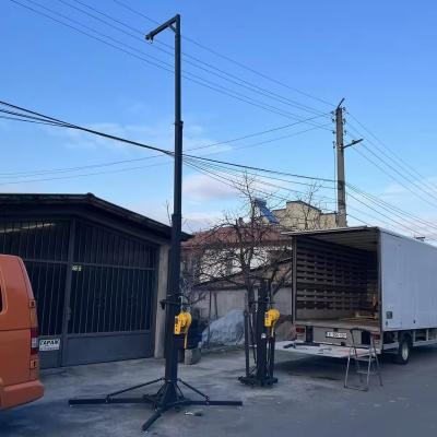 China Alloy Steel Event Truss Tower Hand Crank , Foldable Line Array Lift Tower for sale