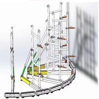 Quality Silver Ladder Shape Curved LED Screen Truss Group Support Aluminium Truss System for sale