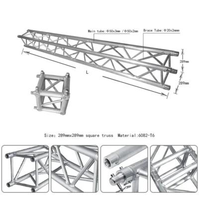 중국 6061-T6 알루미늄 무대 트러스 1m 2m 3m 4m 곡선 조명 트러스 판매용