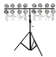 China Professional Iron Material Light Stand with Double-layer Structure and 3M 4M Height for Stage Lighting for sale