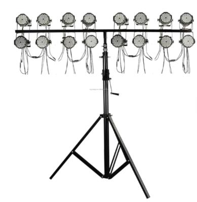 China Professional Iron Material Light Stand with Double-layer Structure and 3M 4M Height for Stage Lighting for sale