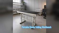 Portable Height Adjustable Folding Workbench